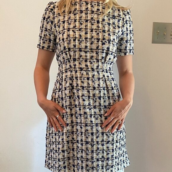 J.ING | Dresses | Nwt Jing Mini Dress Womens Mediumlarge Navy Tan White ...